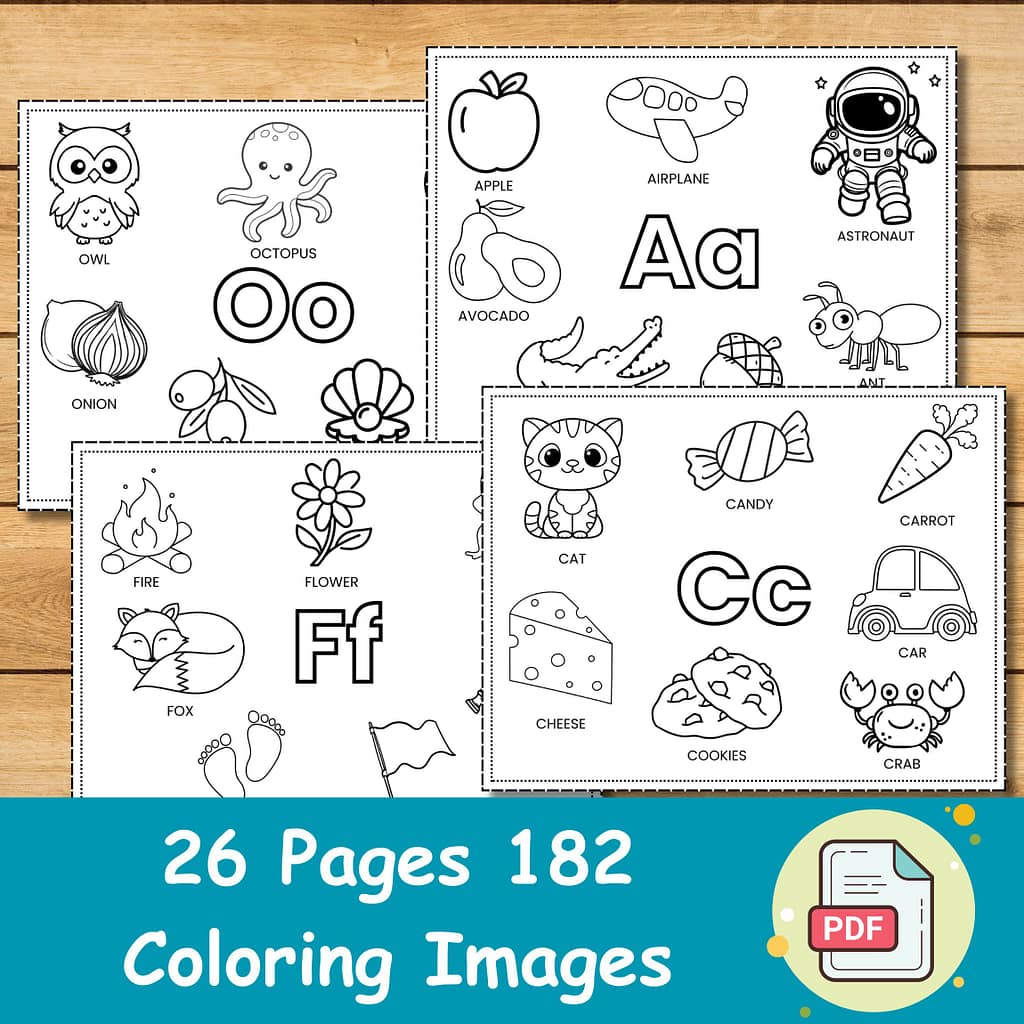 Alphabet Coloring Book Awesome Coloring 100 kids actvities